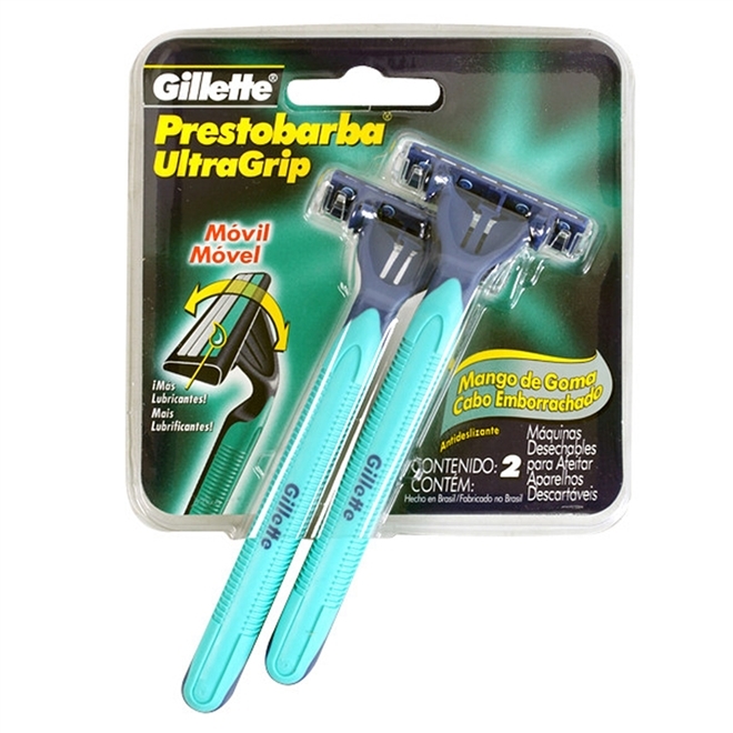 APARELHO DE BARBEAR PRESTOBARBA ULTRA GRIP MOVEL - 2 UNIDADES