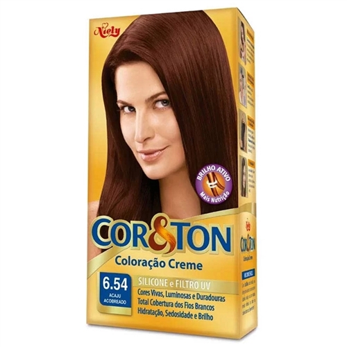 TINTURA COR & TON - COR 6.54 ACAJU ACOBREADO