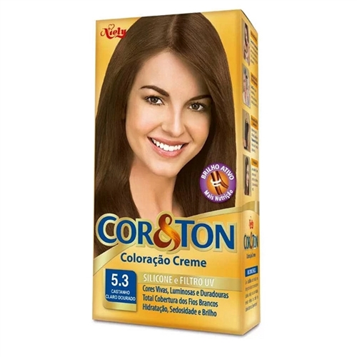 TINTURA COR & TON - COR 5.3 CASTANHO CLARO DOURADO